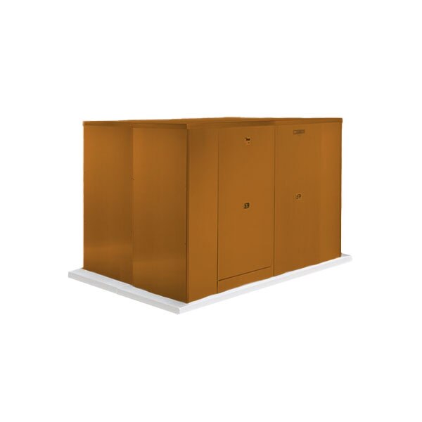 Military Brown Aluminum Enclosure 90 x 174 x 78 No Heat